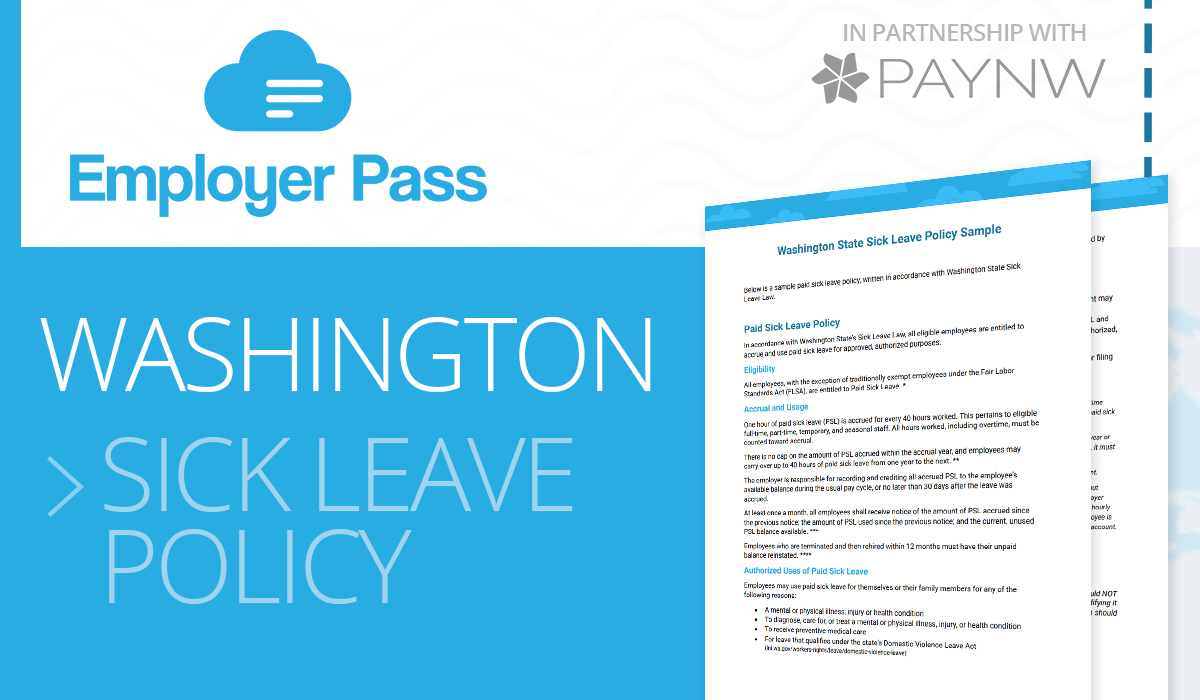 Washington State Sick Leave Policy Sample | Employer Pass