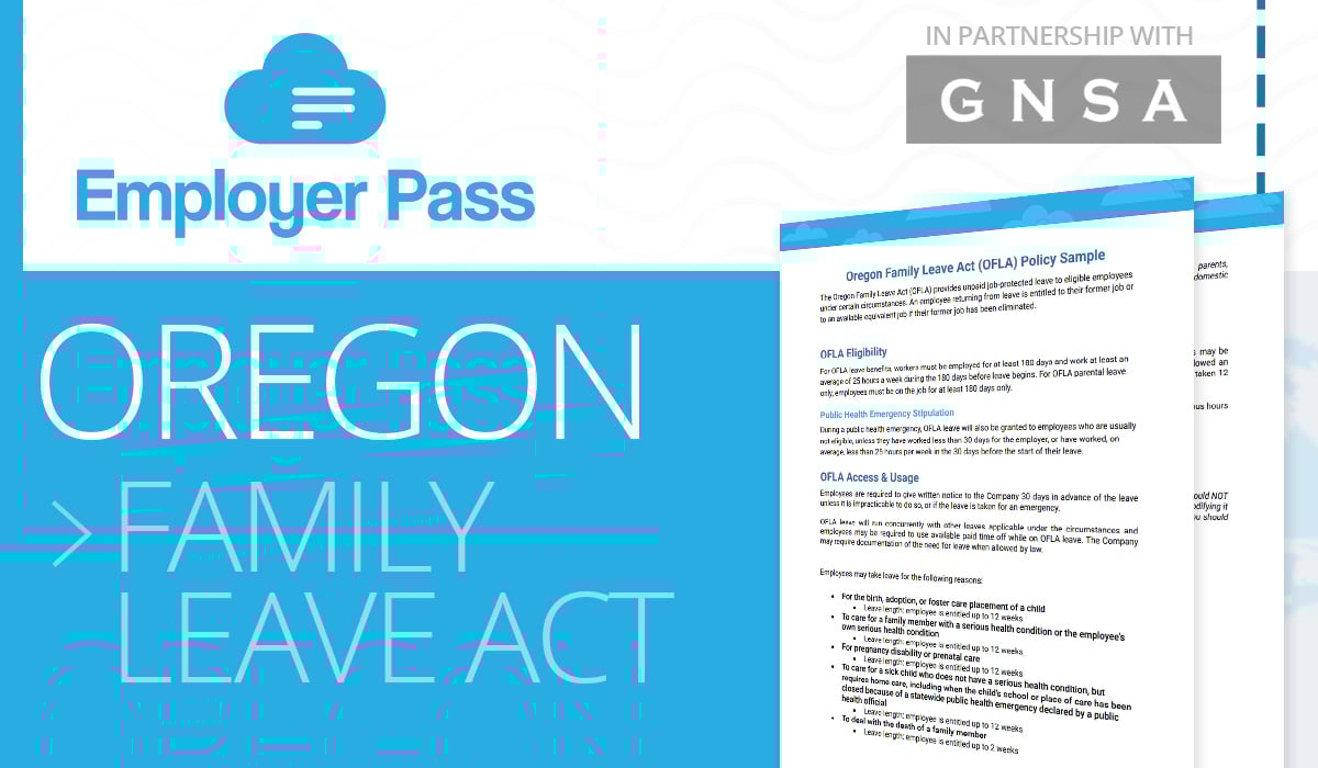 Oregon Family Leave Act (OFLA) Policy Sample | Employer Pass
